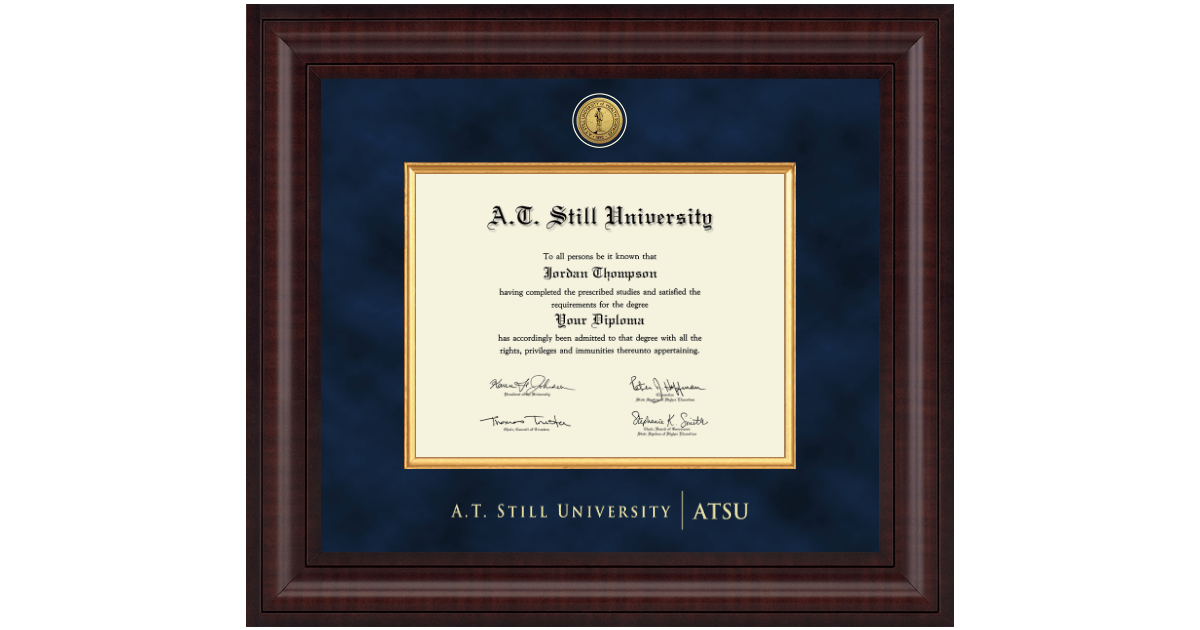 Presidential Gold Engraved Diploma Frame in Premier A.T. Still ...