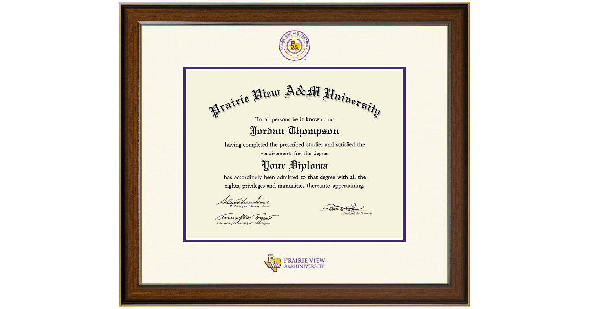 PhD- Dimensions Diploma Frame in Westwood Prairie View A&M University ...