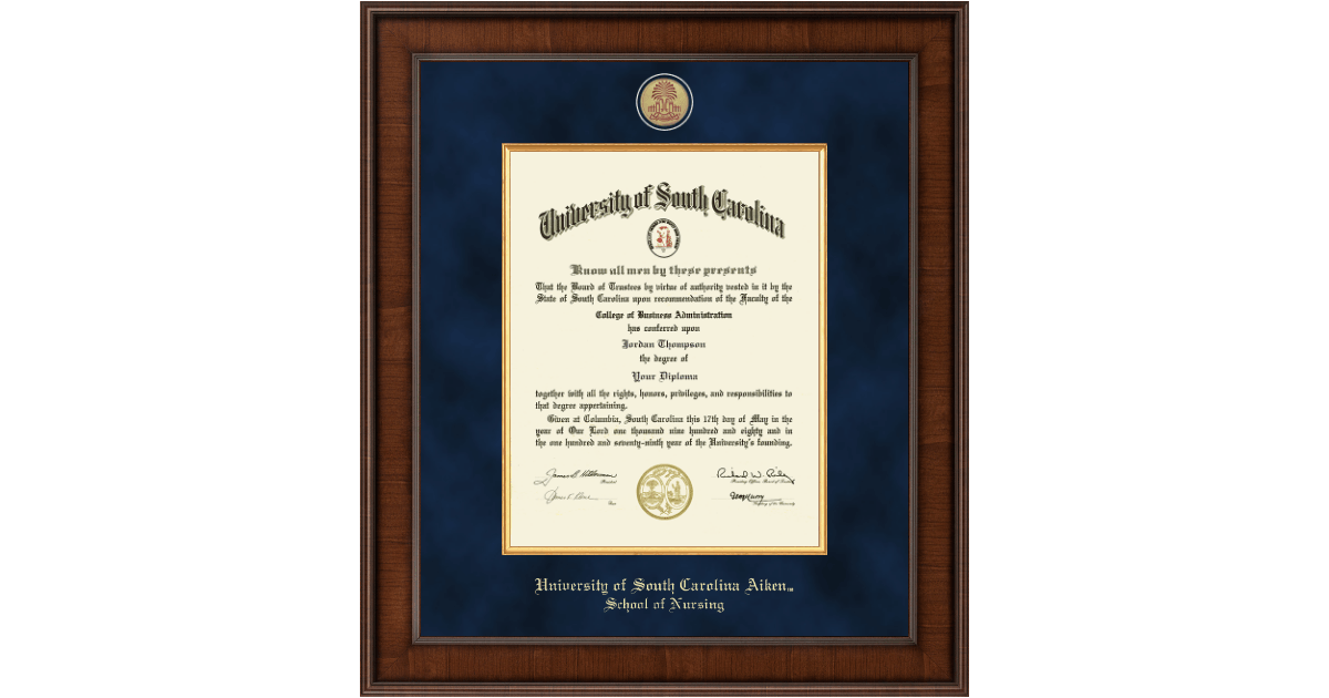 USCA School of Nursing Diploma Frames | Church Hill Classics