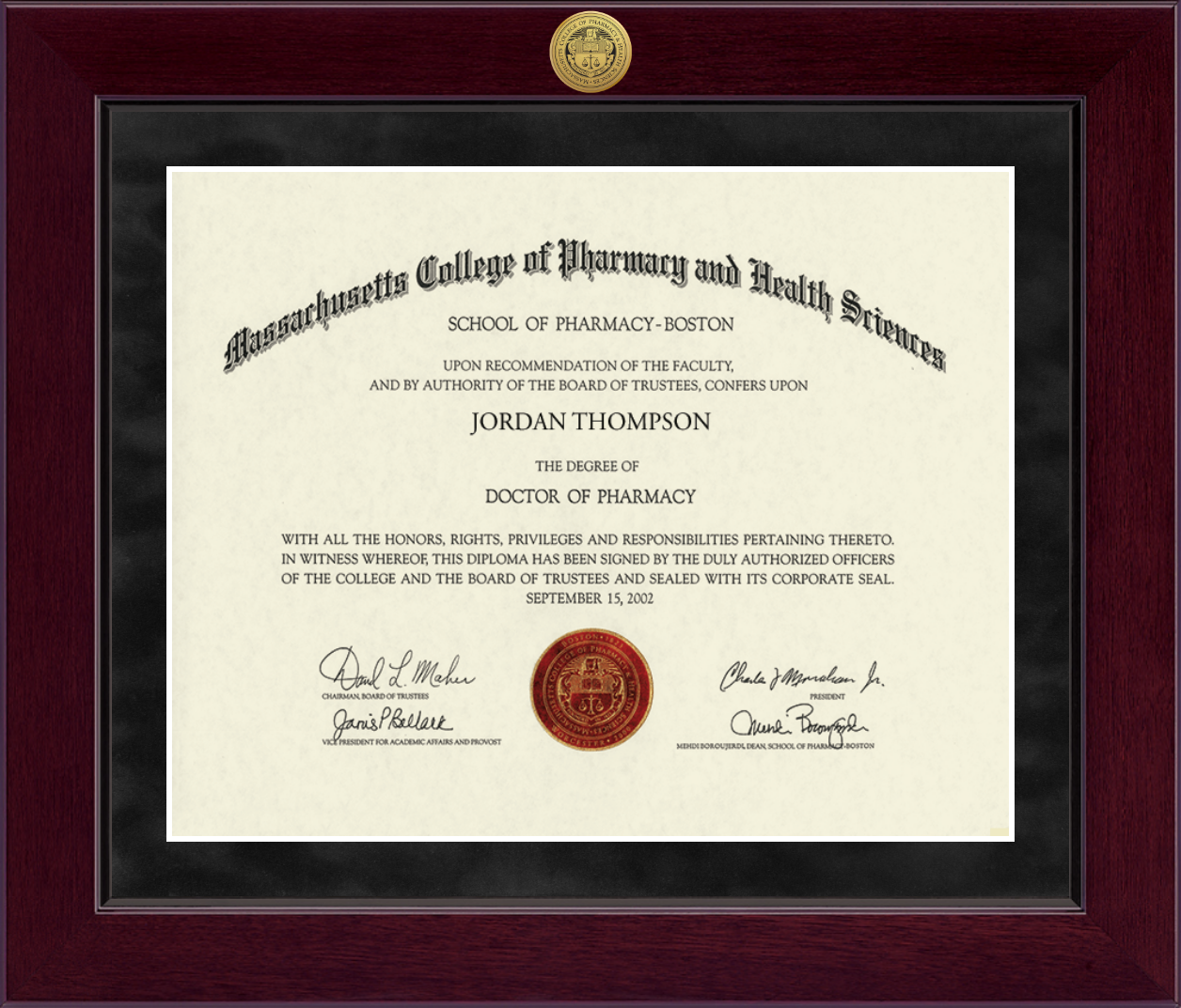Massachusetts College of Pharmacy & Health Sciences Millennium Gold ...