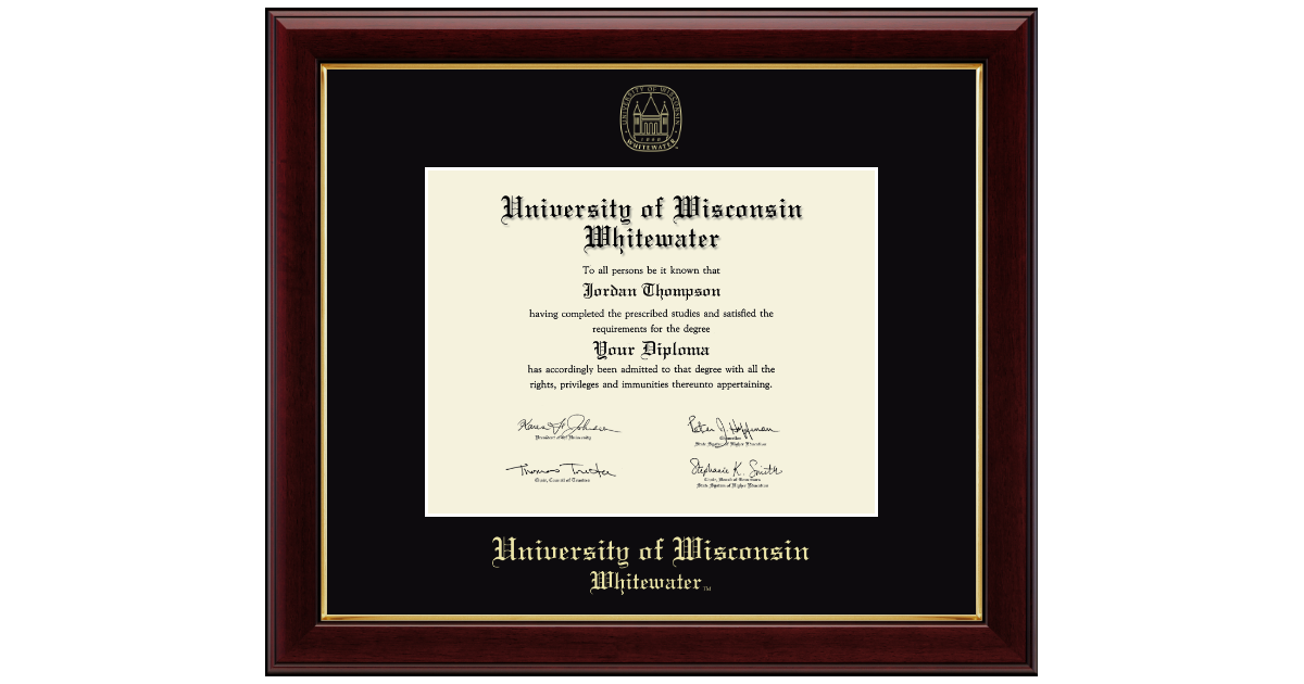 Gold Embossed Diploma Frame in Gallery University of Wisconsin ...