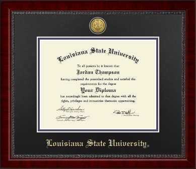 Louisiana State University Diploma Frame | Church Hill Classics