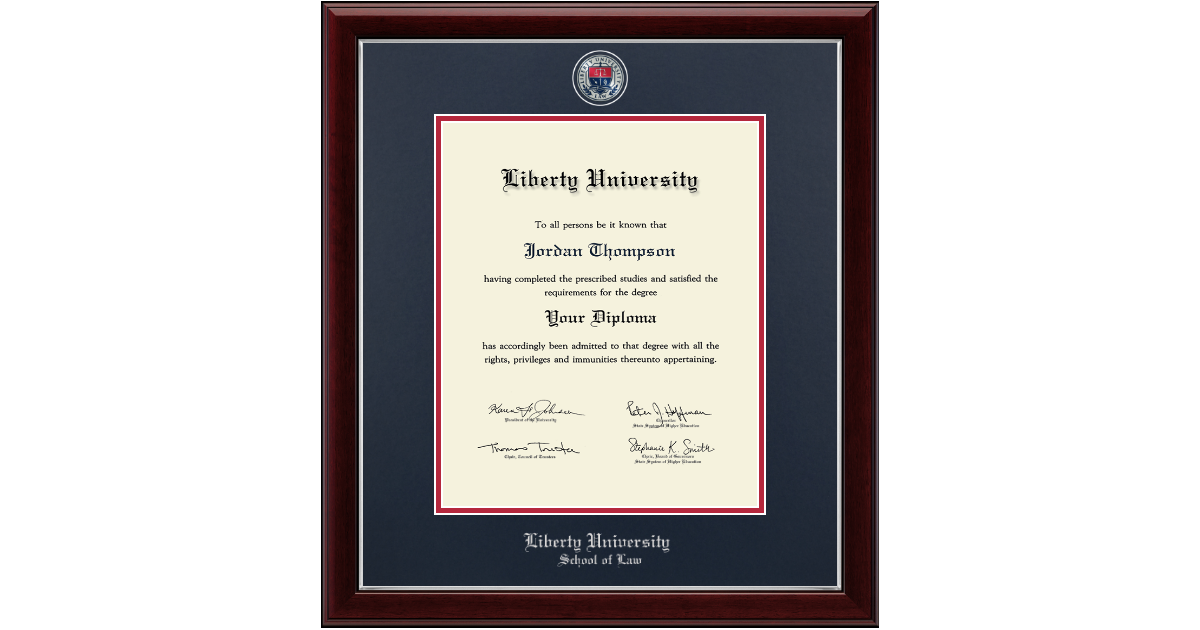 Pre-Spring 2018- Masterpiece Medallion Diploma Frame in Gallery Silver Liberty University - Item ...