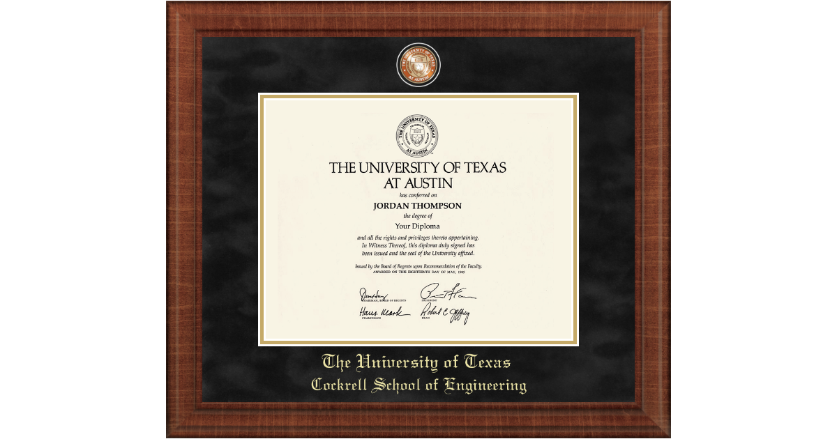 Masterpiece Medallion Diploma Frame in Prescott The University of Texas ...