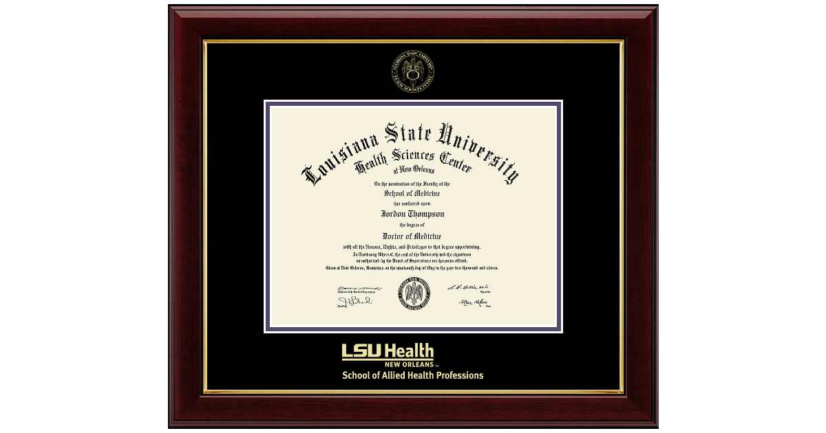 Gold Embossed Diploma Frame in Gallery Louisiana State University ...