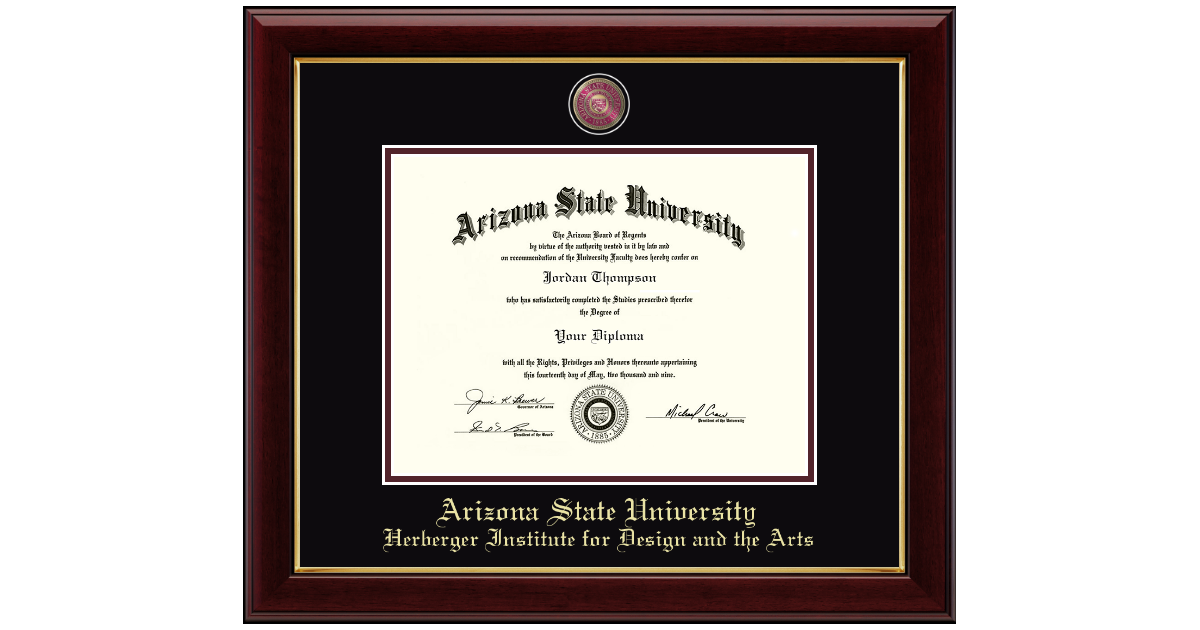 Masterpiece Medallion Diploma Frame in Gallery Arizona State University ...