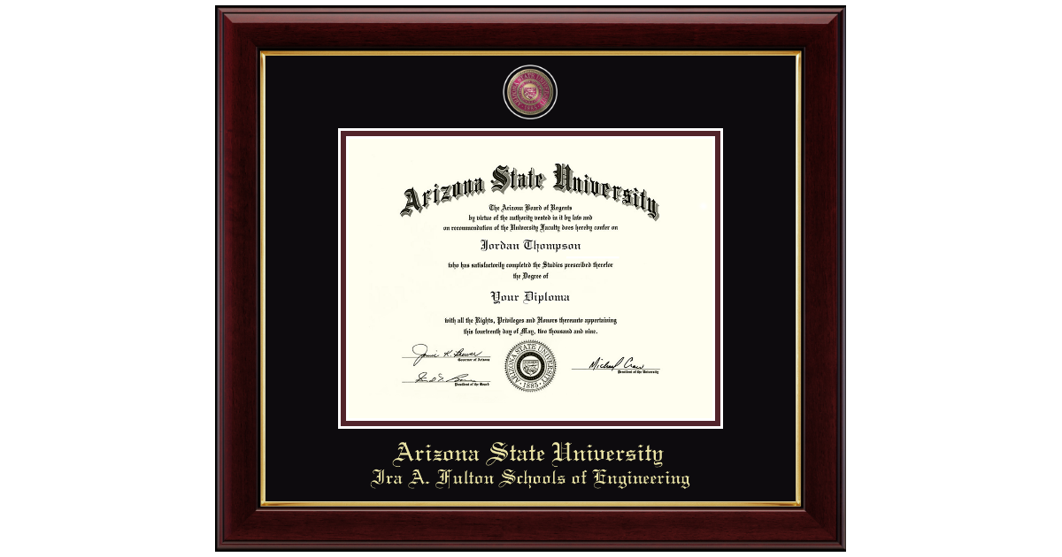 Masterpiece Medallion Diploma Frame in Gallery Arizona State University ...