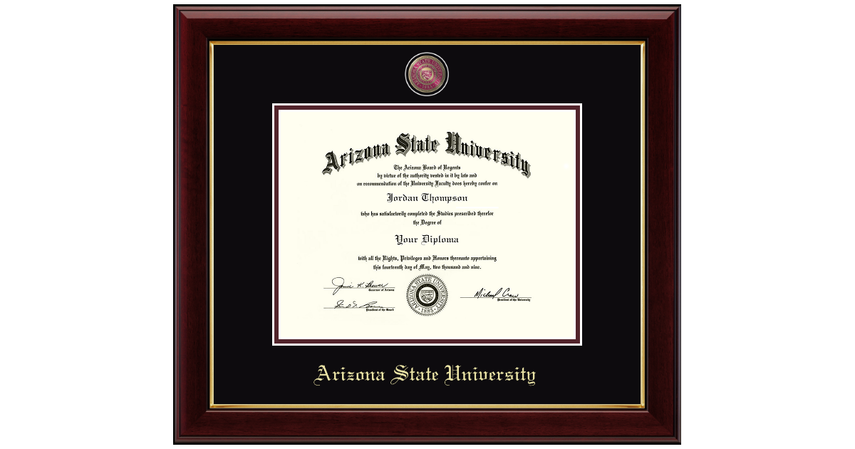 Masterpiece Medallion Diploma Frame in Gallery Arizona State University ...
