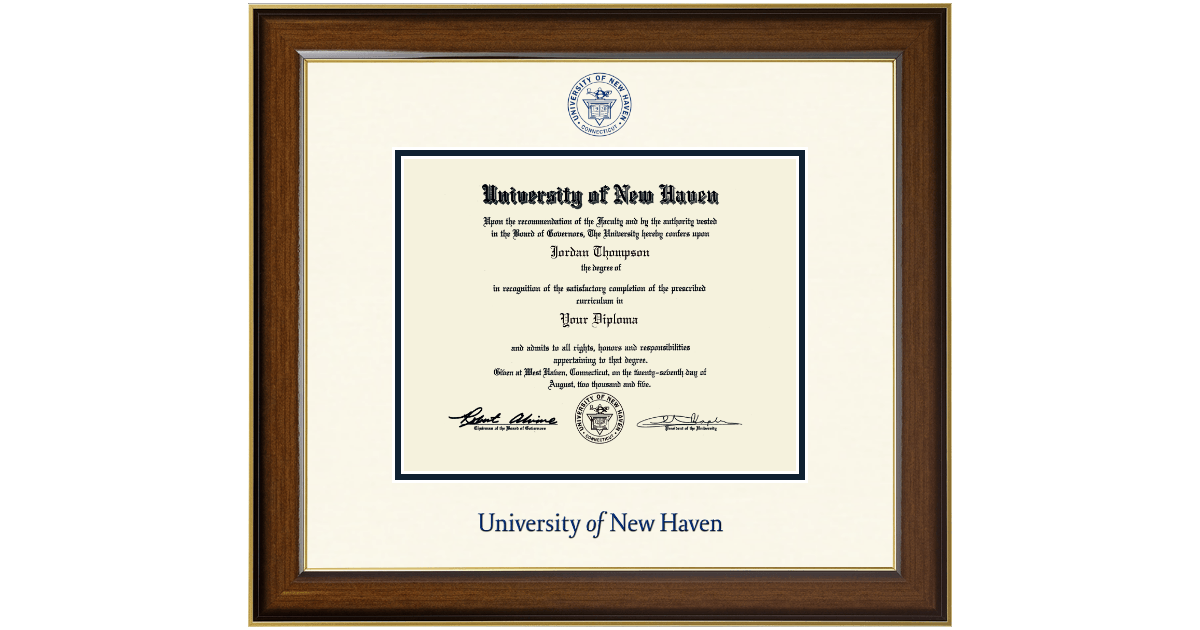 Dimensions Diploma Frame in Westwood University of New Haven - Item ...