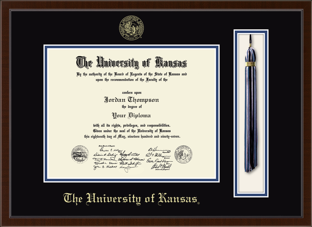 The University of Kansas Tassel Edition Diploma Frame in Delta - Item ...