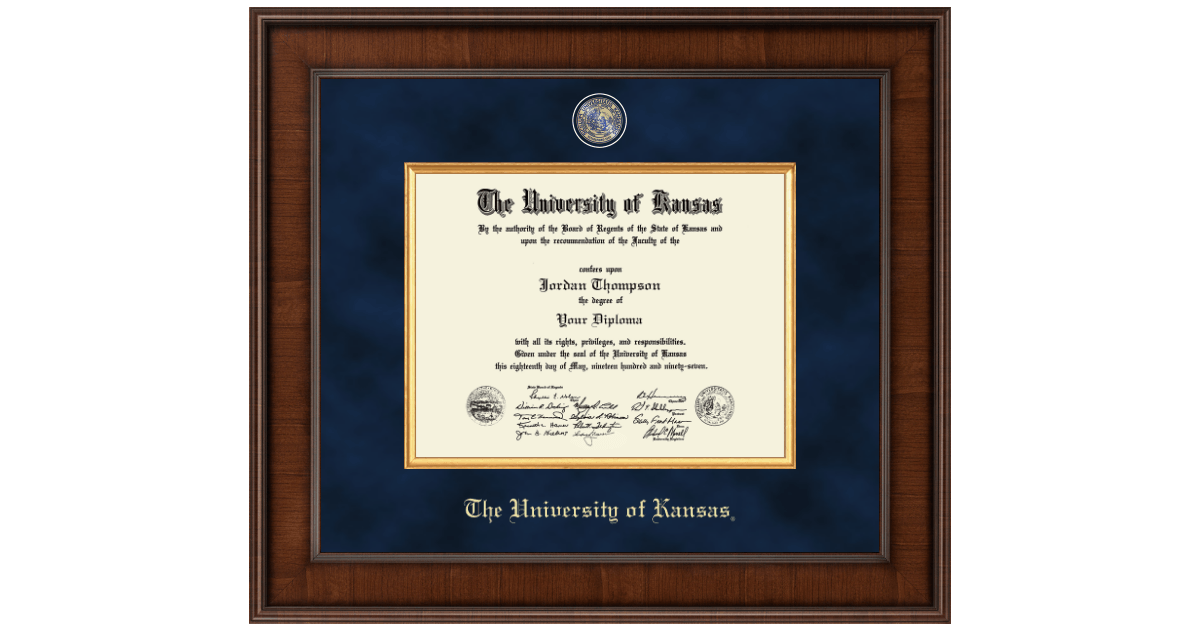 KU Diploma Frame | KU Graduation Gifts | Church Hill Classics