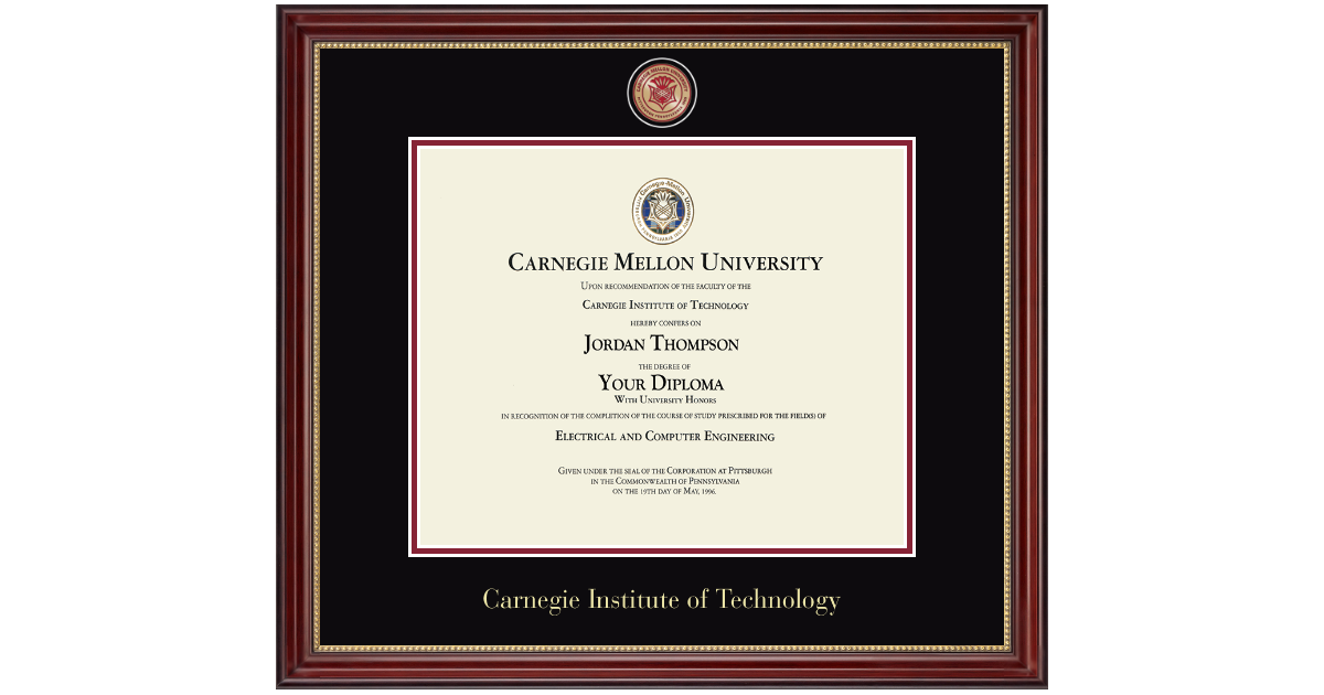 Masterpiece Medallion Diploma Frame in Kensington Gold Carnegie Mellon ...