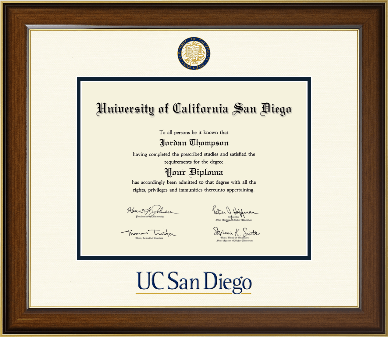 University of California San Diego Dimensions Diploma Frame in Westwood ...