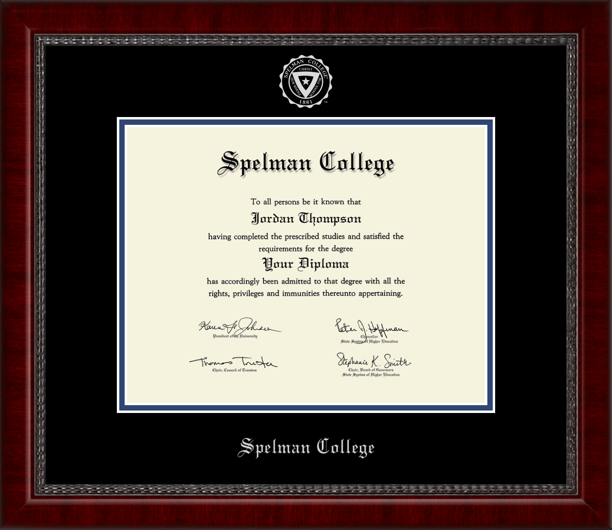 Spelman College Silver Embossed Diploma Frame in Sutton - Item #307476