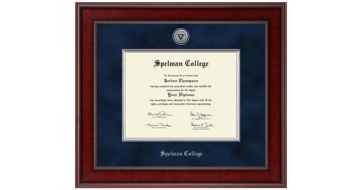 Presidential Silver Engraved Diploma Frame in Jefferson Spelman College ...
