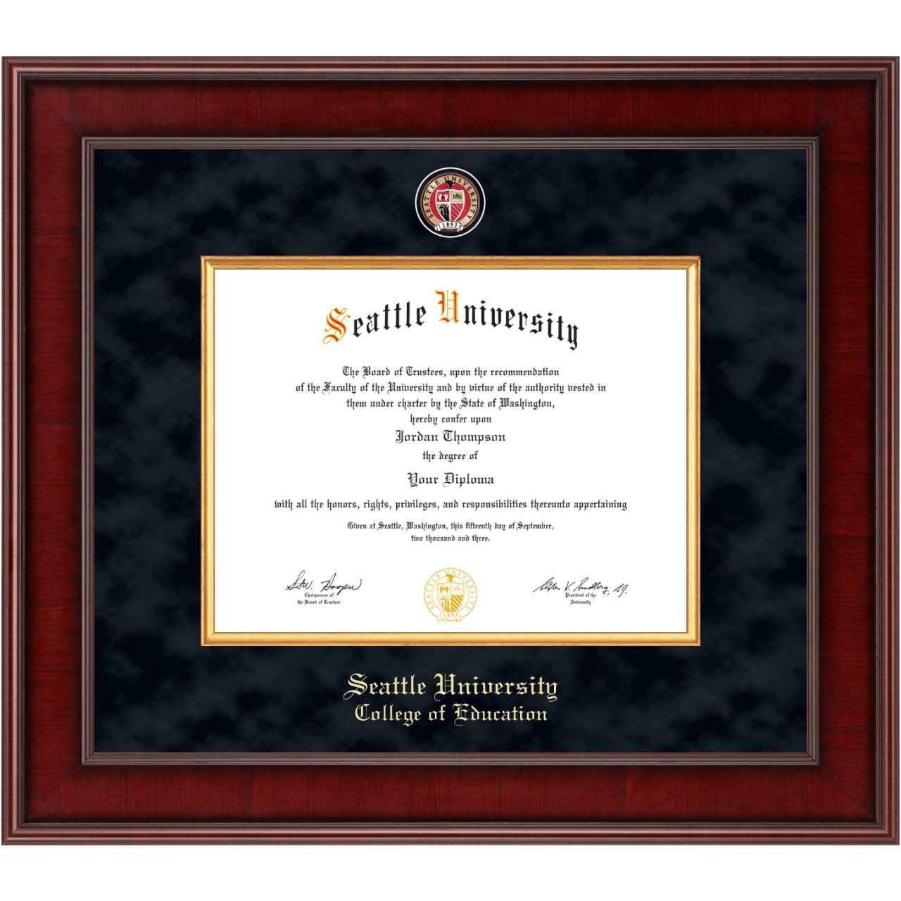 Presidential Masterpiece Diploma Frame in Jefferson Seattle University ...