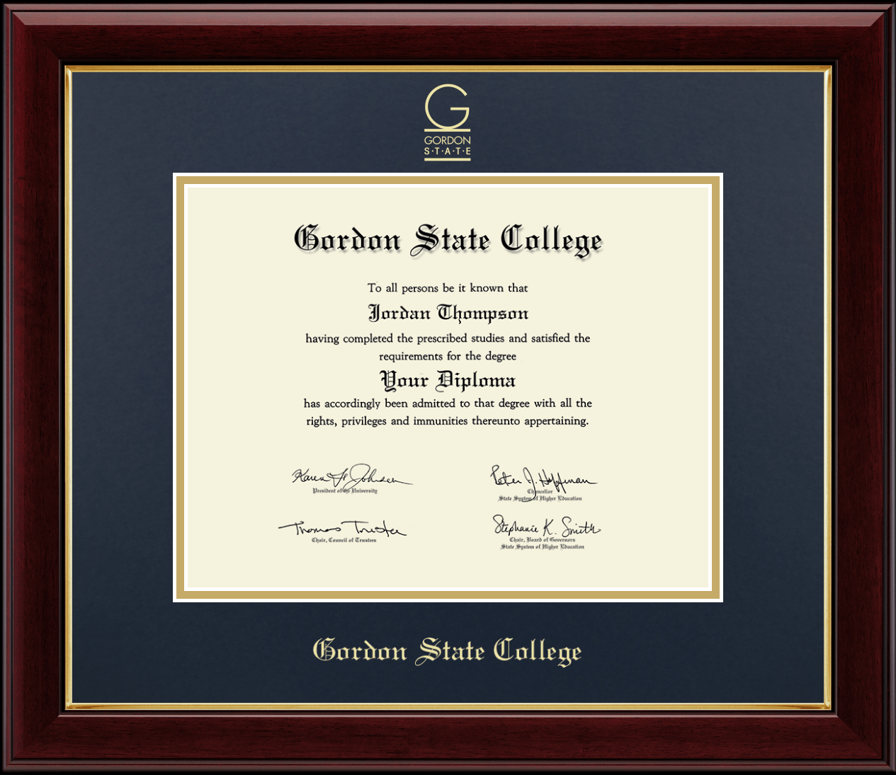 Gordon State College in Georgia Gold Embossed Diploma Frame in Gallery ...