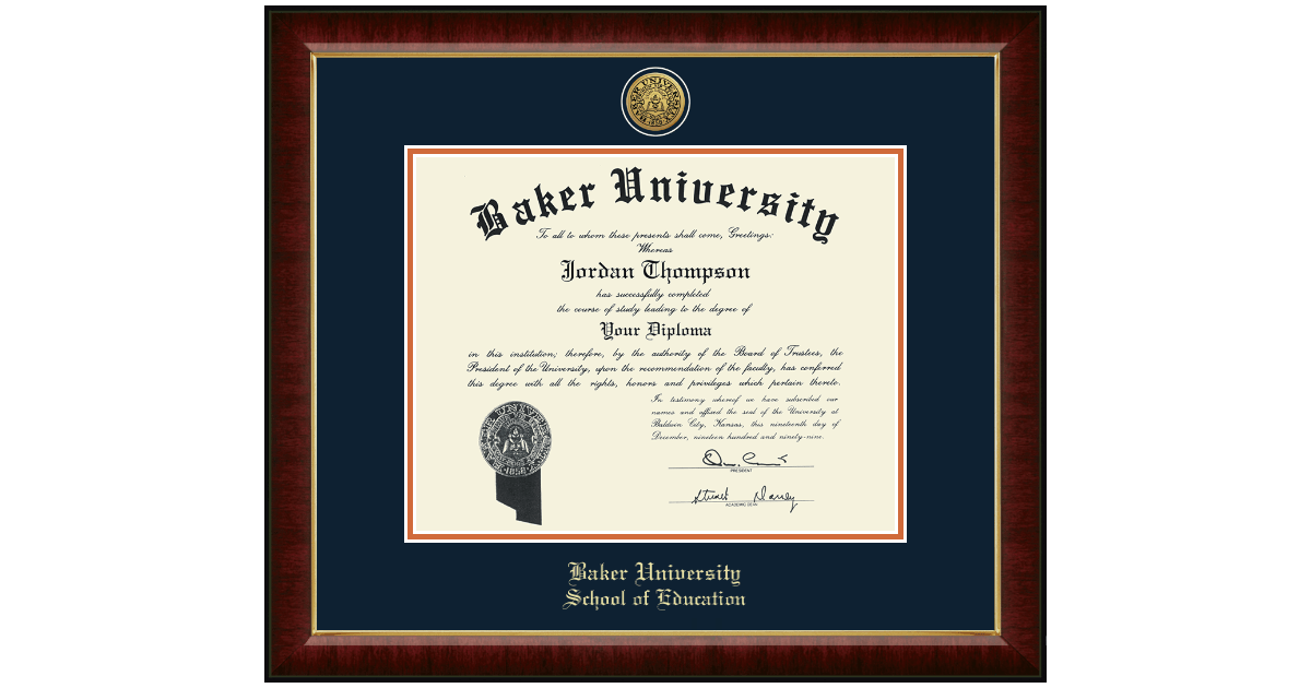 PhD- Gold Engraved Medallion Diploma Frame in Murano Baker University ...