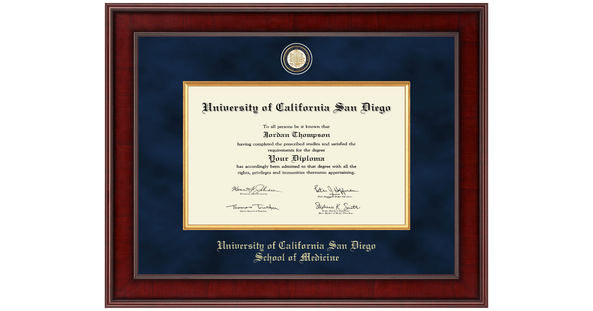 UCSD School of Medicine Diploma Frames | Church Hill Classics