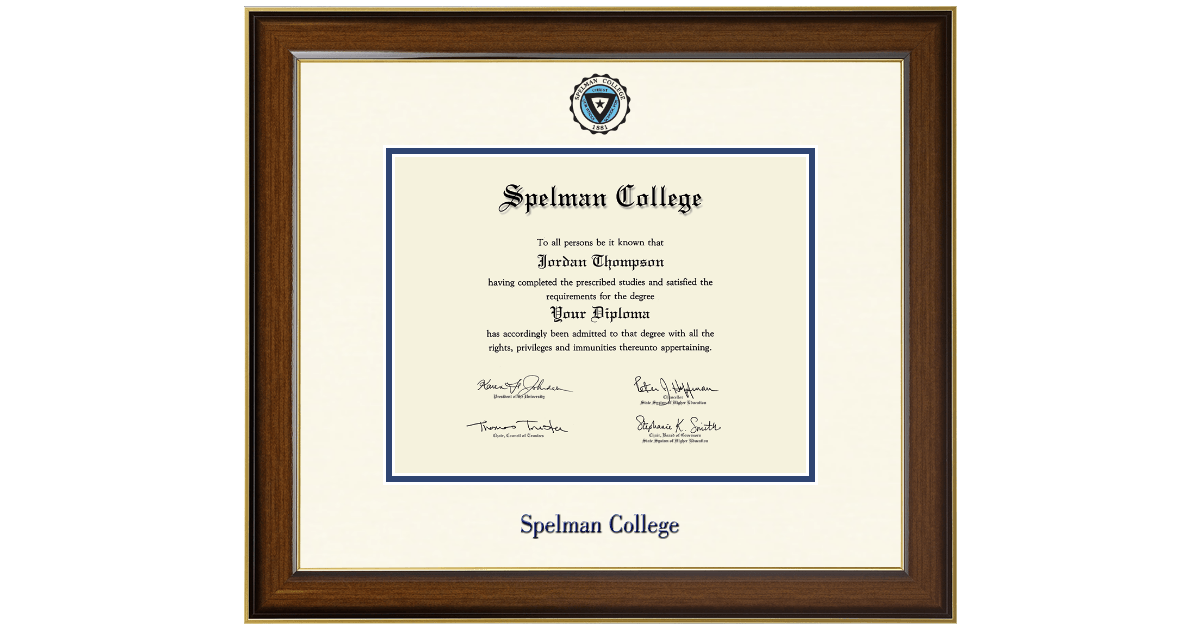 Dimensions Diploma Frame in Westwood Spelman College - Item #307573