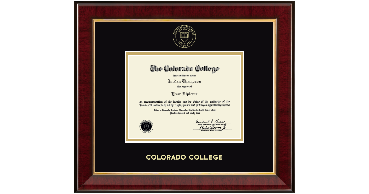 Gold Embossed Diploma Frame in Murano Colorado College - Item #307697 ...
