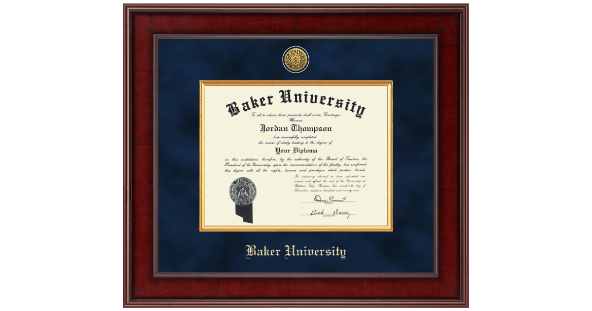 Baker University Diploma Frame | Church Hill Classics
