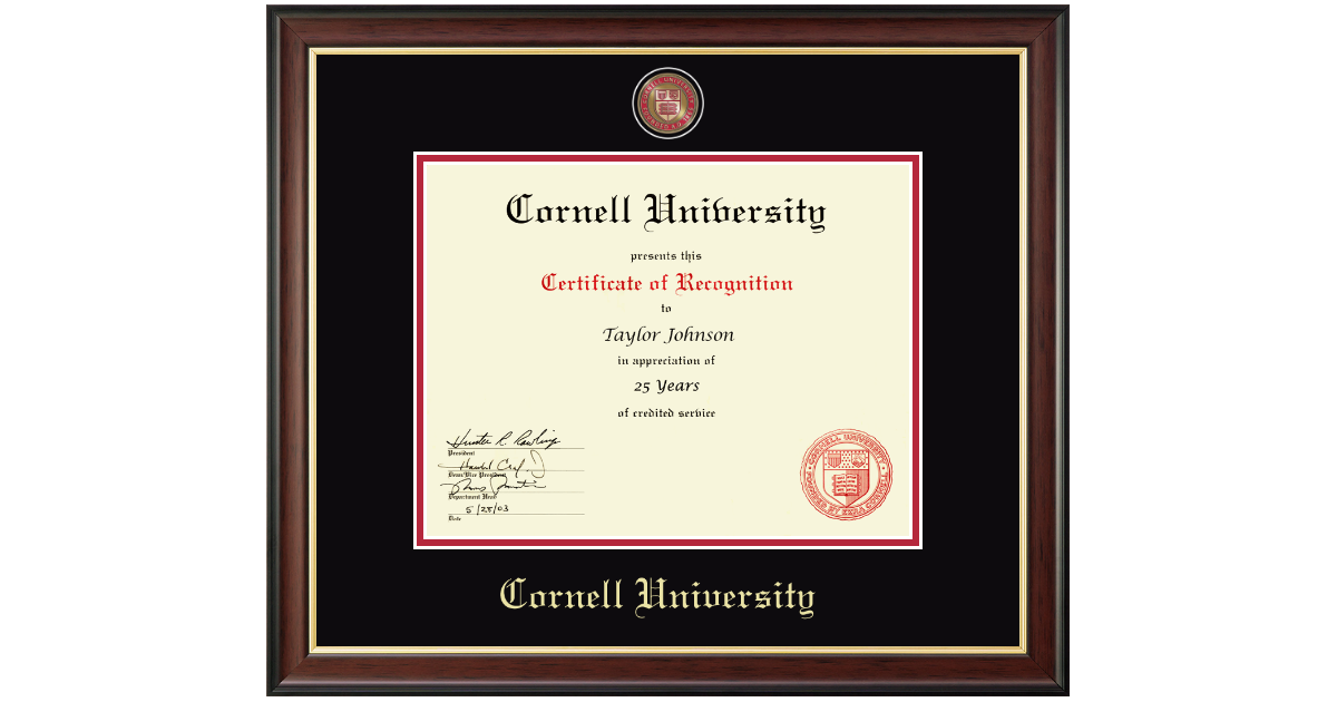 Cornell Certificate Frames Diploma Frames | Church Hill Classics
