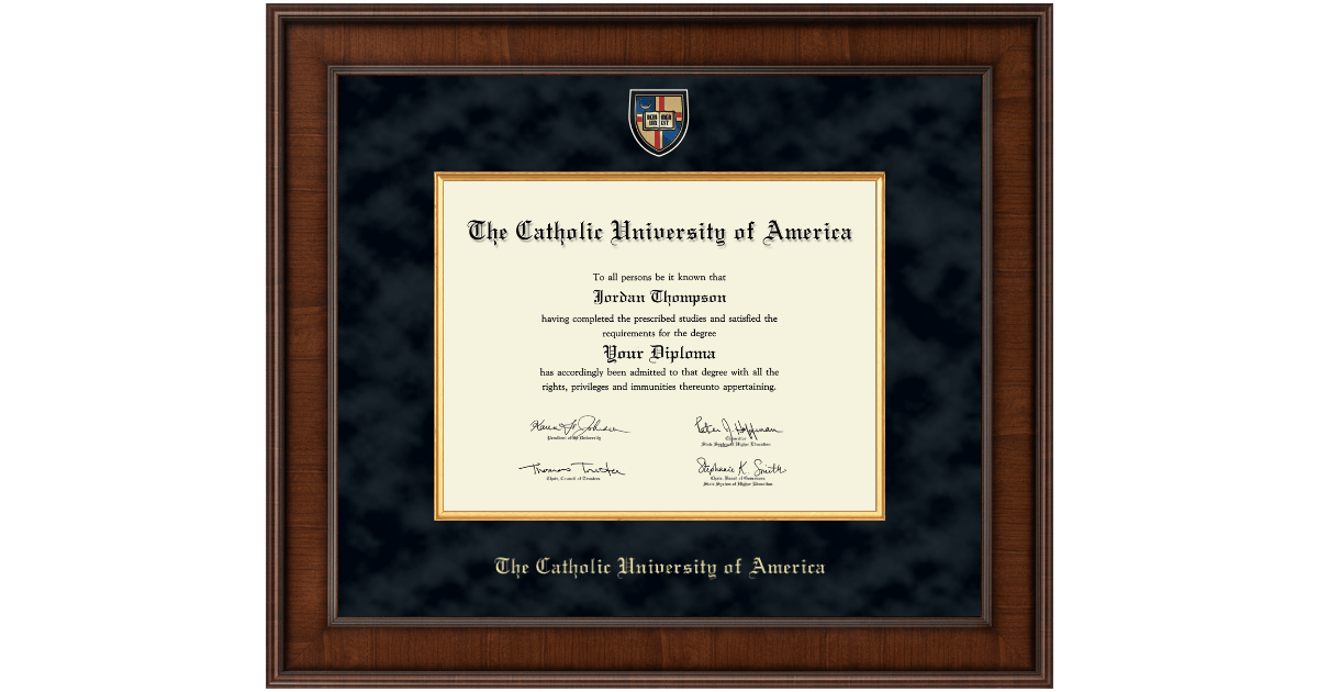 The Catholic University of America Diploma Frame | Church Hill Classics