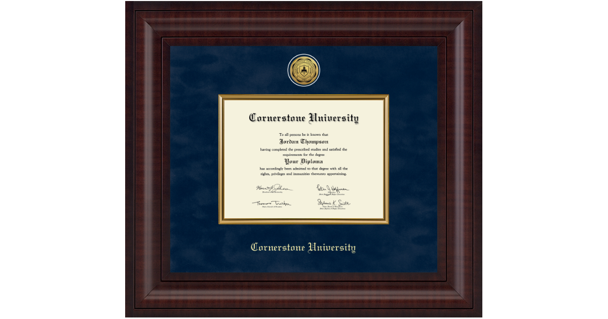Presidential Gold Engraved Diploma Frame in Premier Cornerstone ...