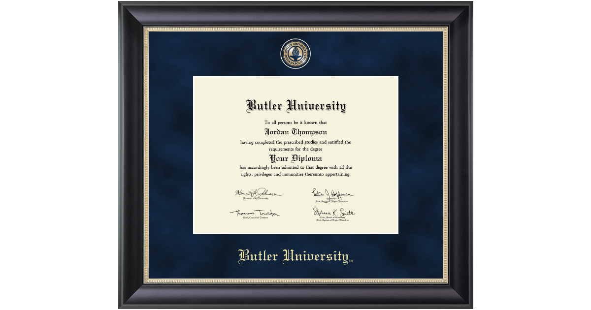 Regal Edition Diploma Frame in Noir Butler University - Item #311300 ...