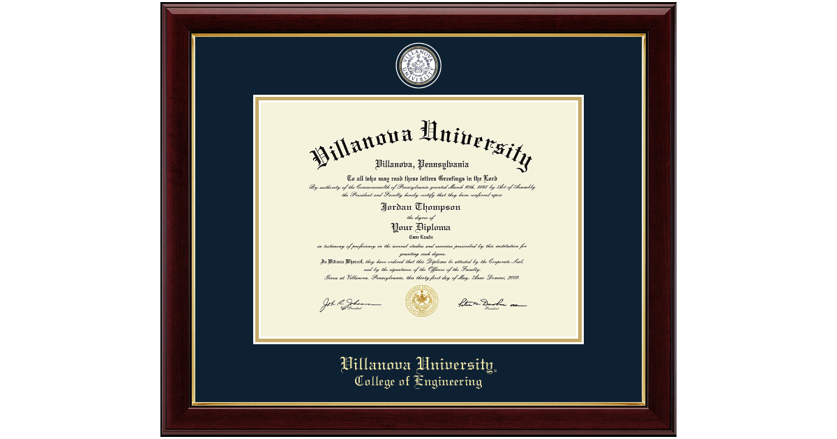 Masterpiece Medallion Diploma Frame in Gallery Villanova University ...