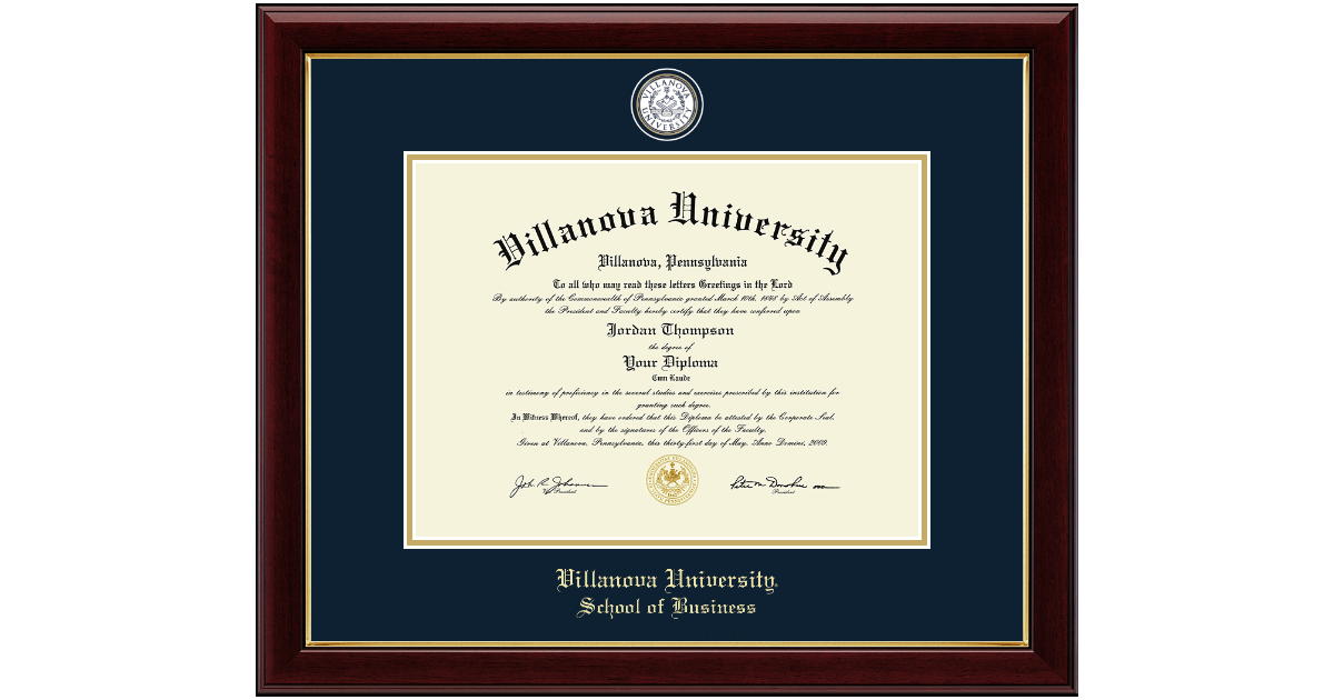 Masterpiece Medallion Diploma Frame in Gallery Villanova University ...