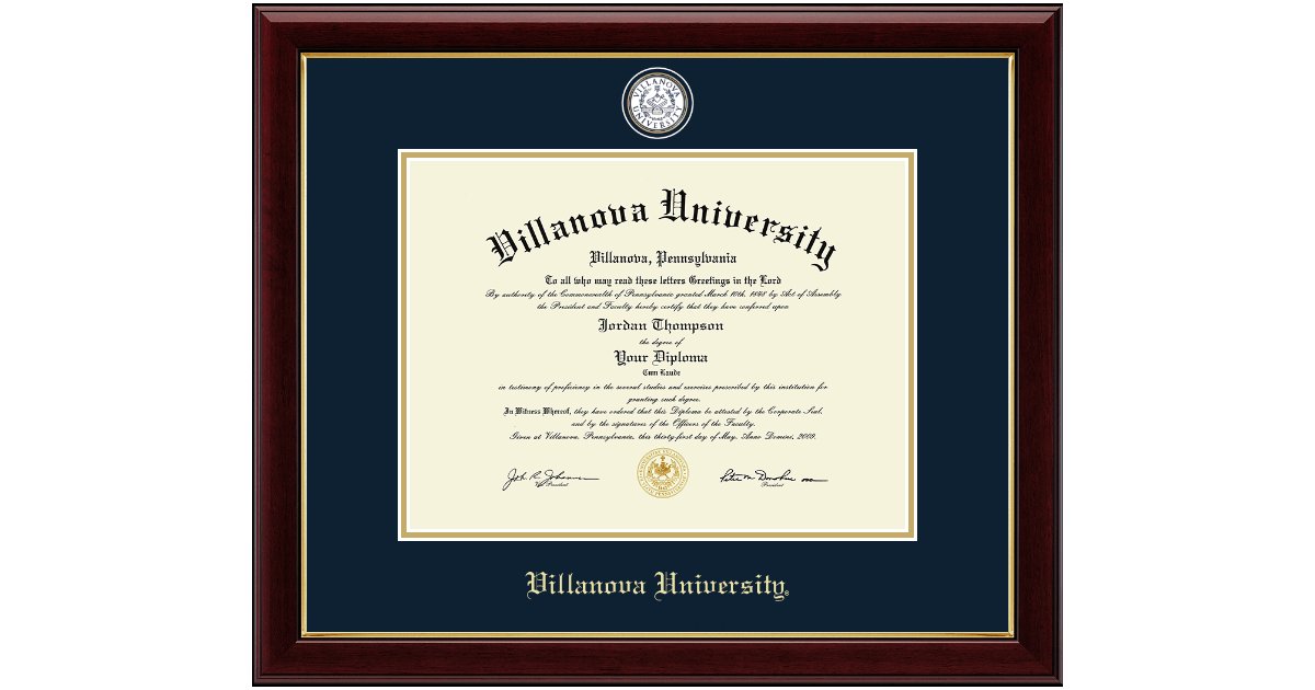 Masterpiece Medallion Diploma Frame in Gallery Villanova University ...