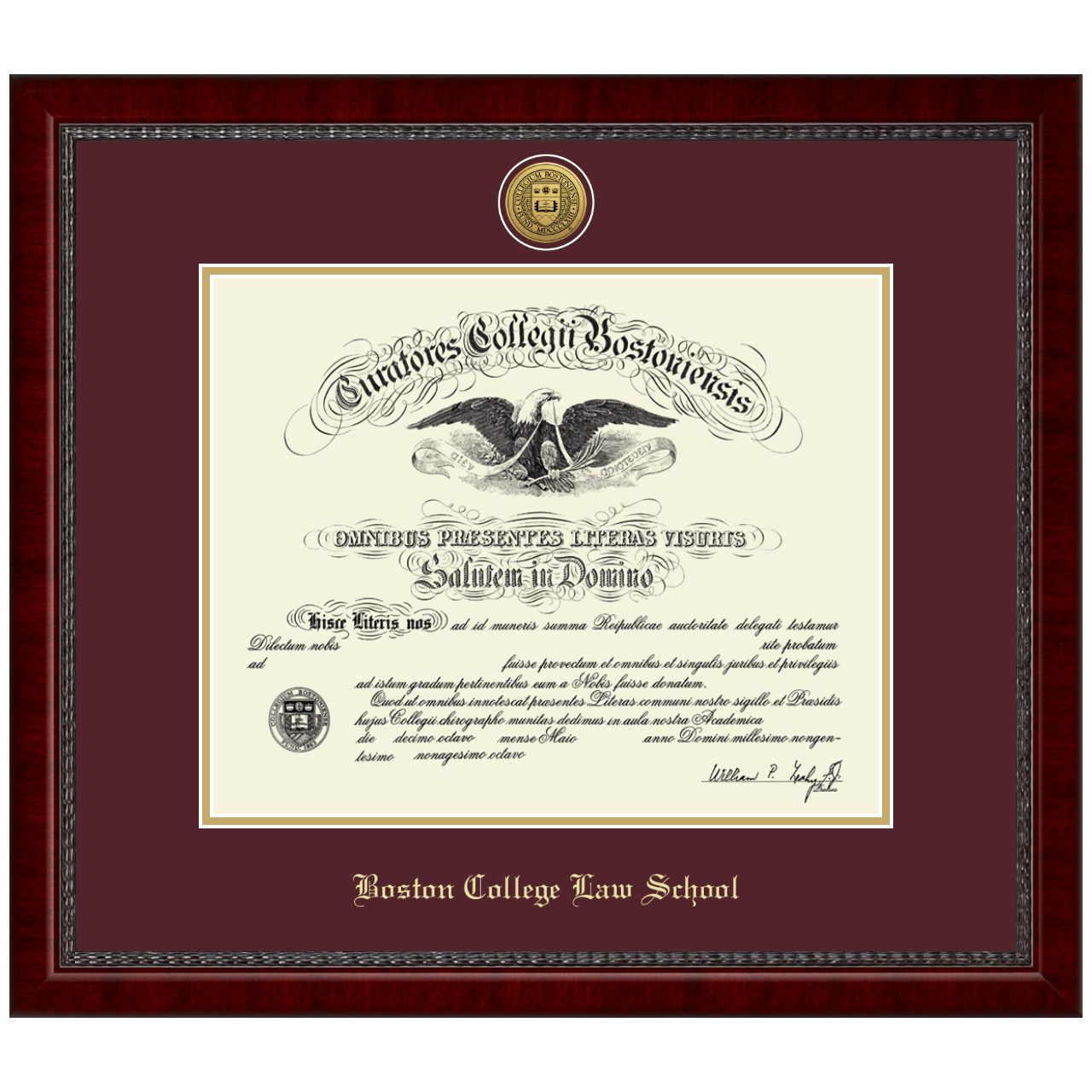 Gold Engraved Medallion Diploma Frame in Sutton Boston College - Item ...