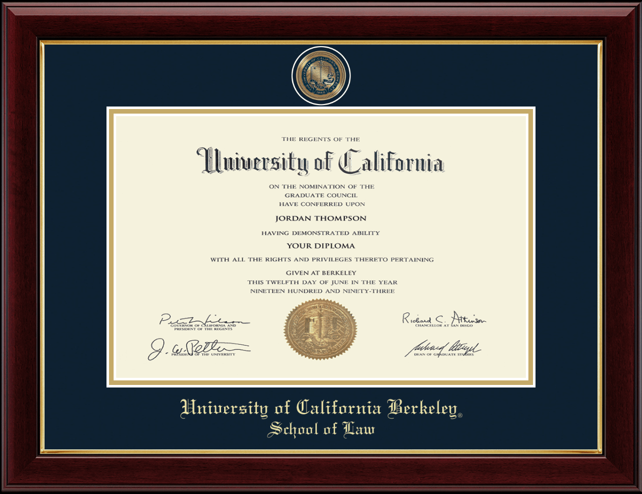 Berkeley Diploma University of California Wall Décor Home Décor etna.com.pe