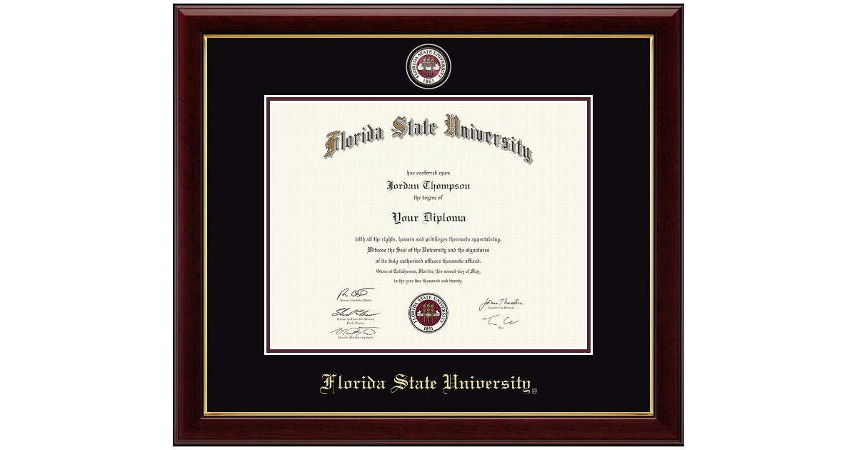 Masterpiece Medallion Diploma Frame in Gallery Florida State University ...