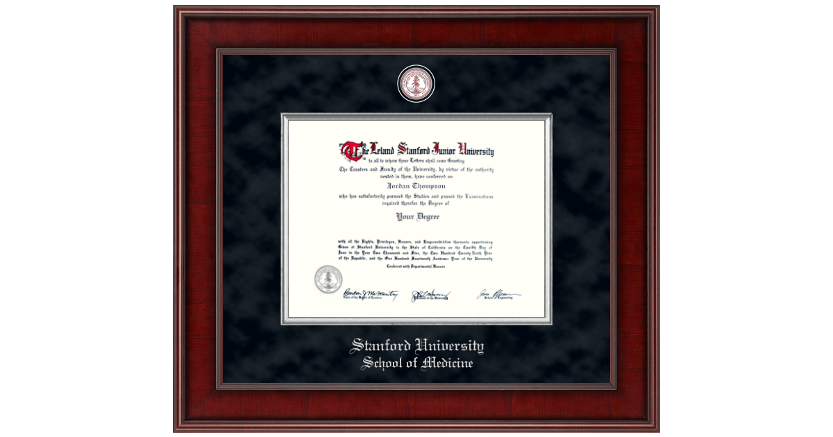 Stanford School of Medicine Diploma Frames | Church Hill Classics
