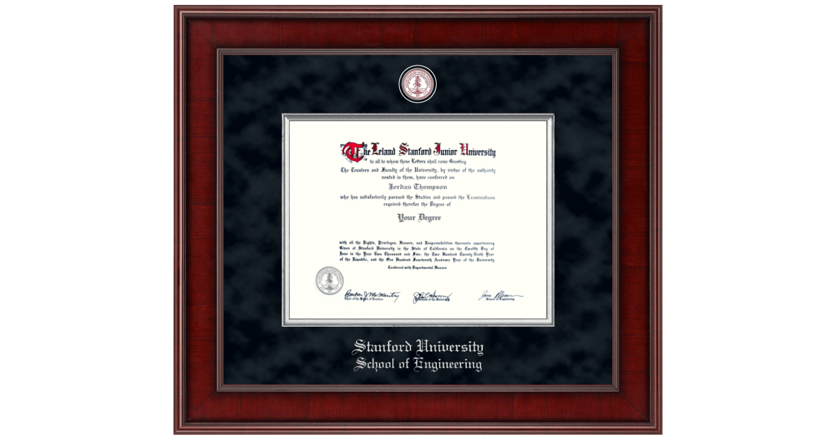 Stanford School of Engineering Diploma Frames | Church Hill Classics