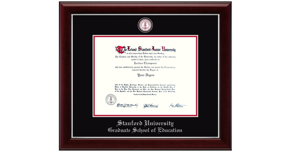Masterpiece Medallion Diploma Frame in Gallery Silver Stanford ...