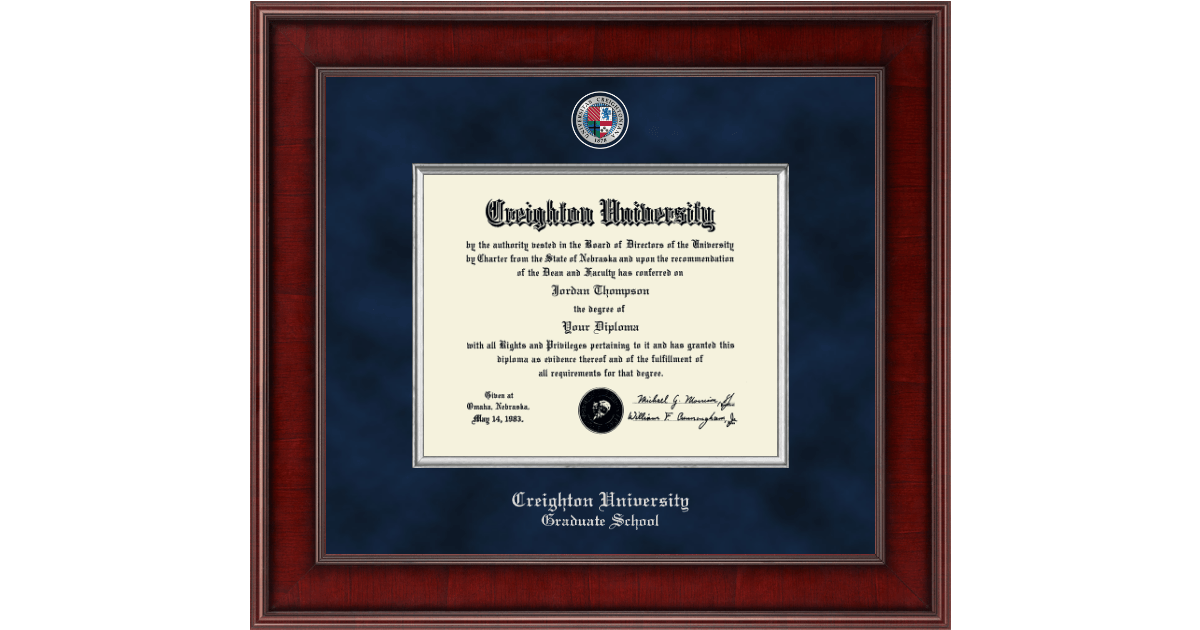 Creighton Graduate School Diploma Frames | Church Hill Classics