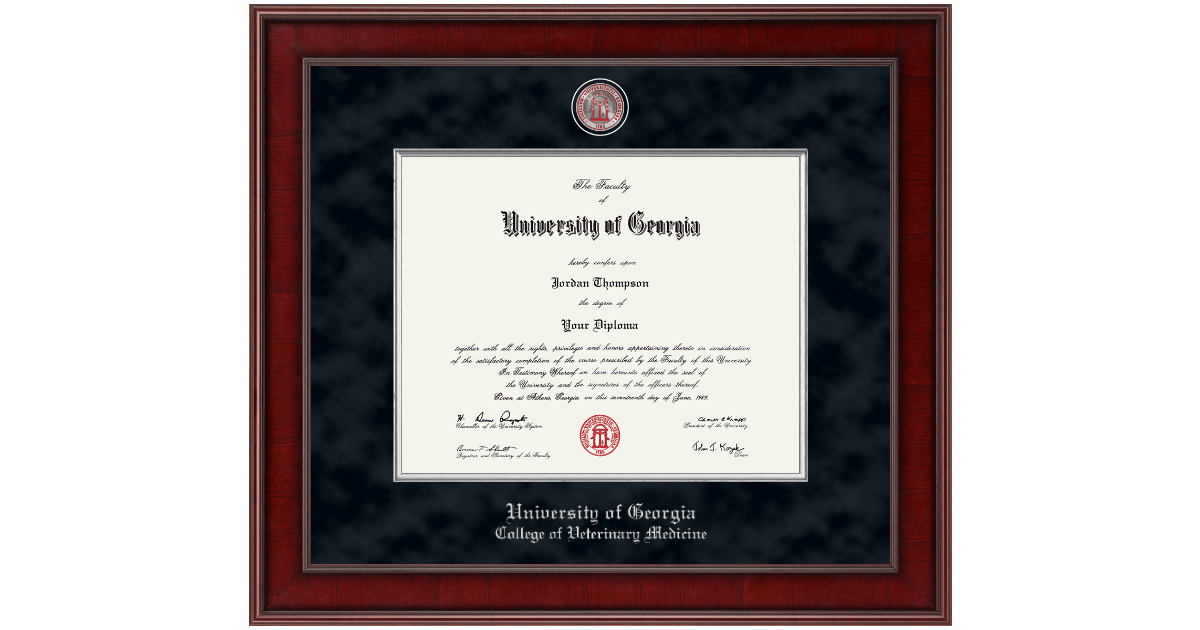 UGA College of Veterinary Medicine Diploma Frames