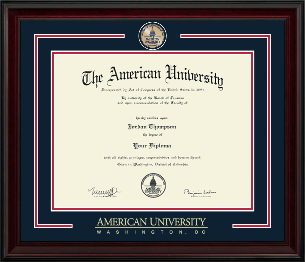 American University Showcase Edition Diploma Frame in Encore - Item ...