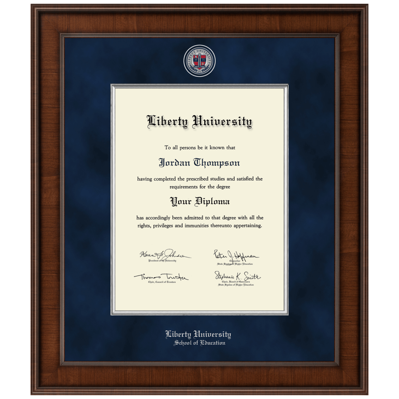 Liberty School of Education Diploma Frames | Church Hill Classics