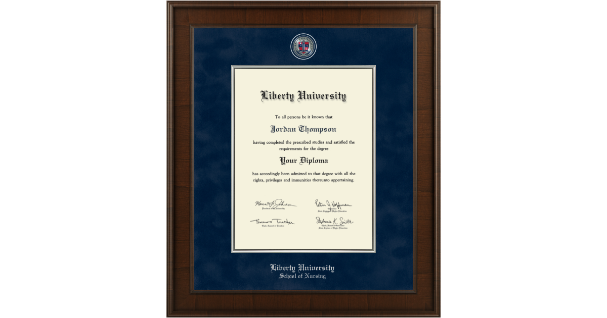 Liberty School of Nursing Diploma Frames | Church Hill Classics