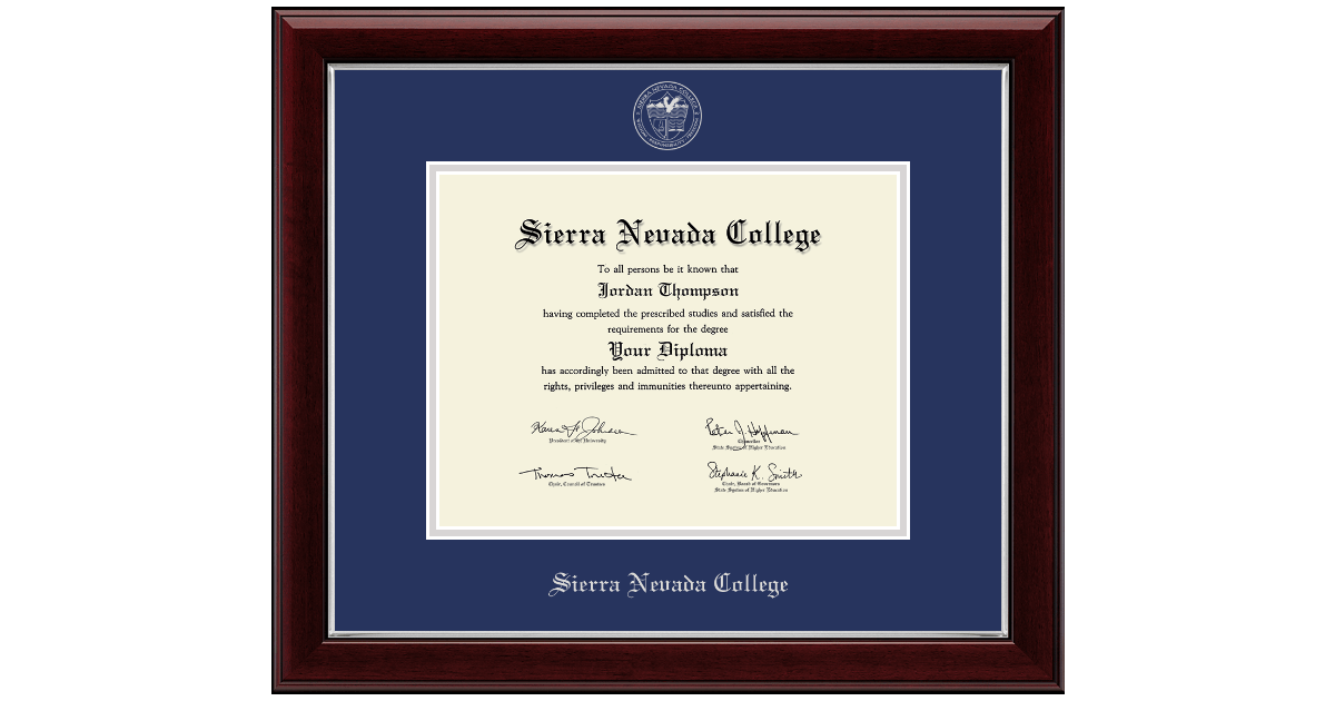 Silver Embossed Diploma Frame in Gallery Silver Sierra Nevada College ...