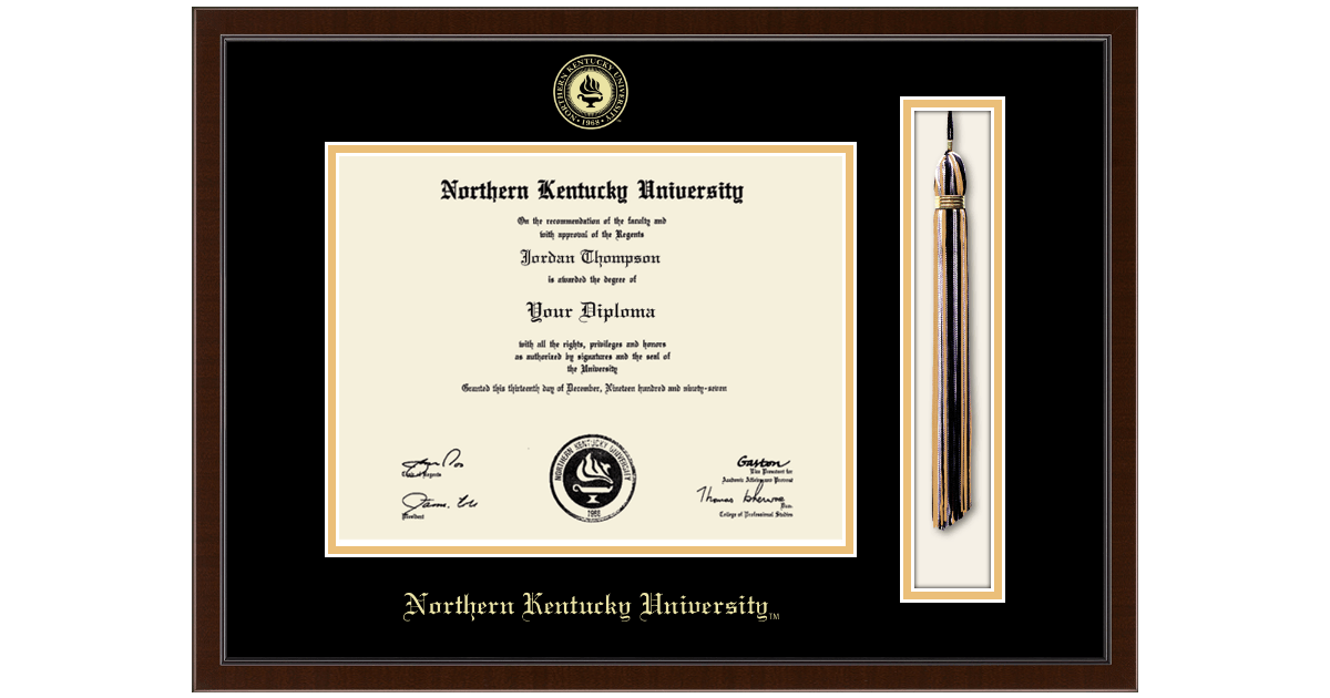 Tassel & Cord Diploma Frame in Delta Northern Kentucky University ...
