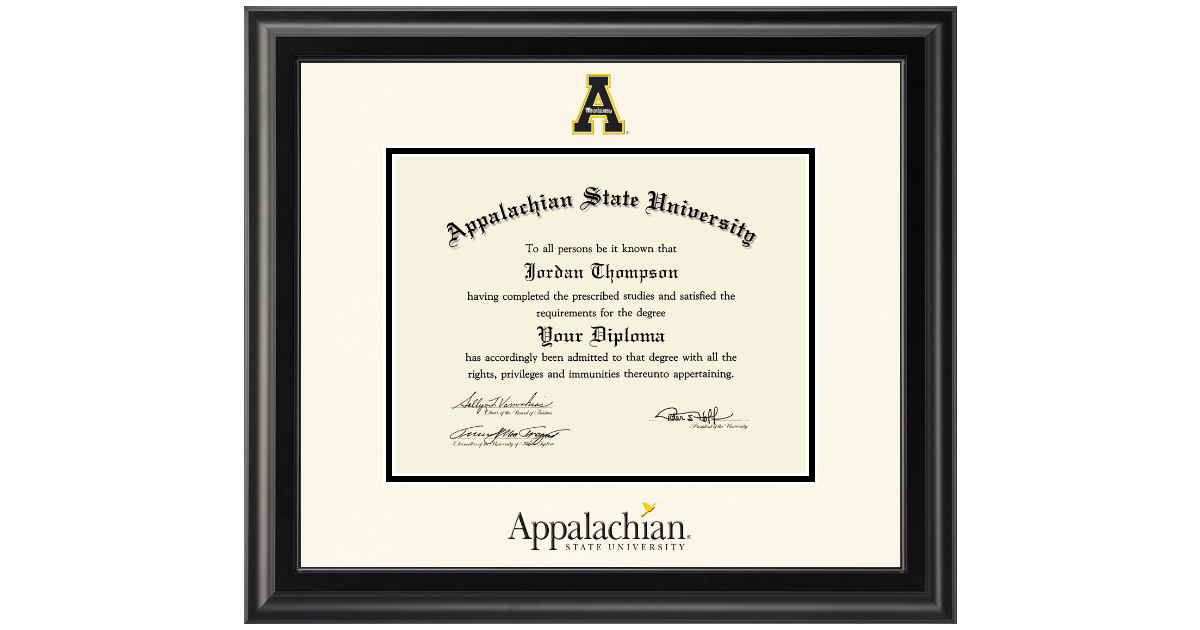 Dimensions Diploma Frame in Midnight Appalachian State University ...