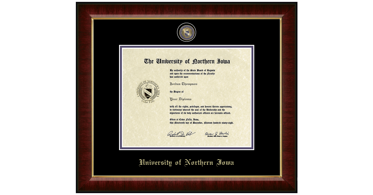 University of Northern Iowa Diploma Frame | Church Hill Classics