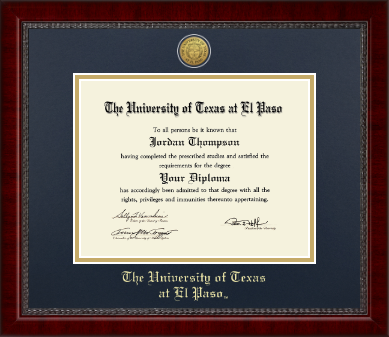University of Texas At El Paso Diploma Frame | Church Hill Classics