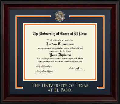 University of Texas At El Paso Diploma Frame | Church Hill Classics